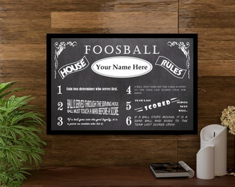 Foosball Rules - Etsy
