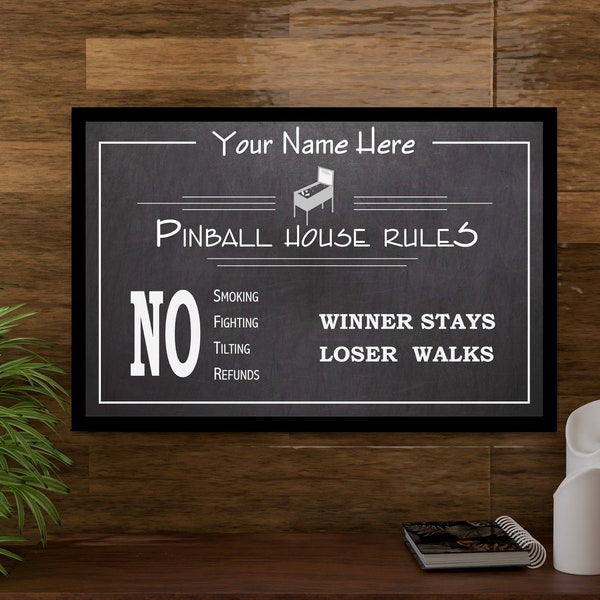 Custom Gameroom Rules Poster - Etsy