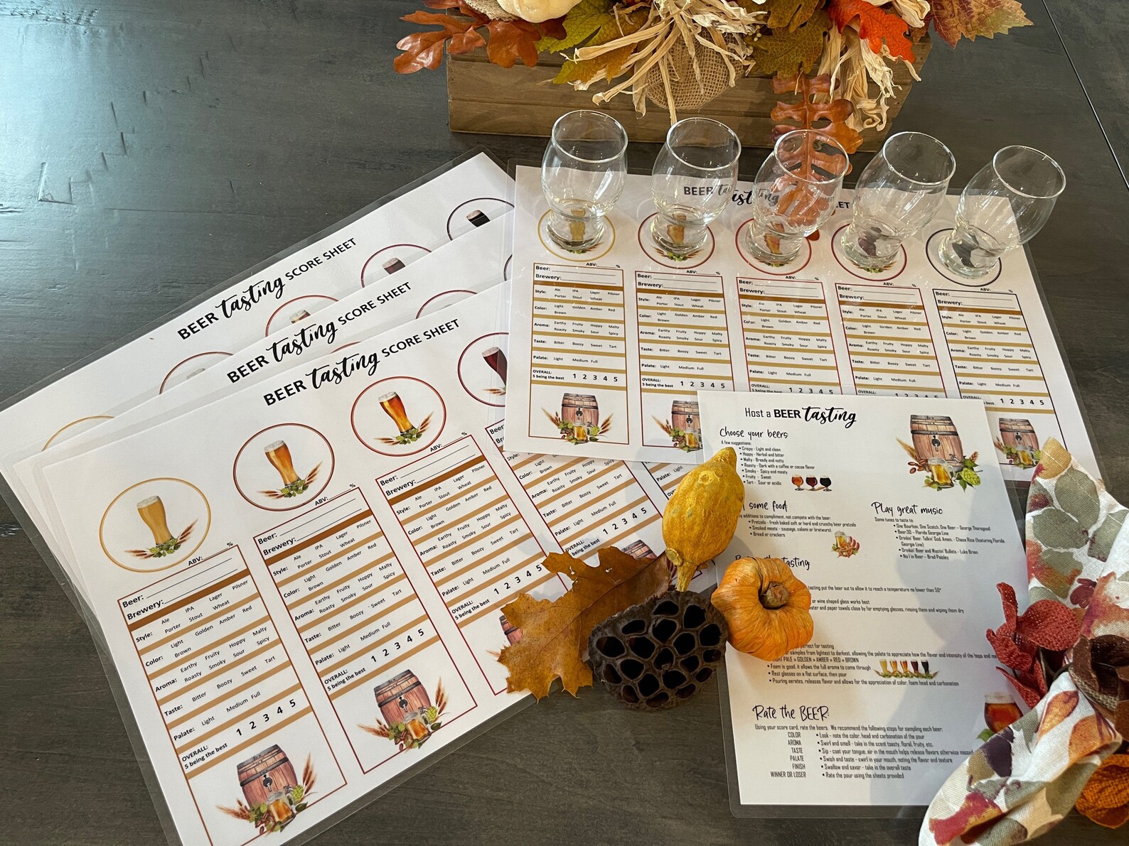Printable Beer Tasting Rating Flight Score Card + Hosting Tips ...