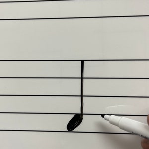 Reusable Laminated Blank Music Staff Paper | Perfect for Writing Notes ...
