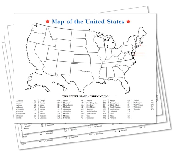 Us Map Quiz Abbreviations