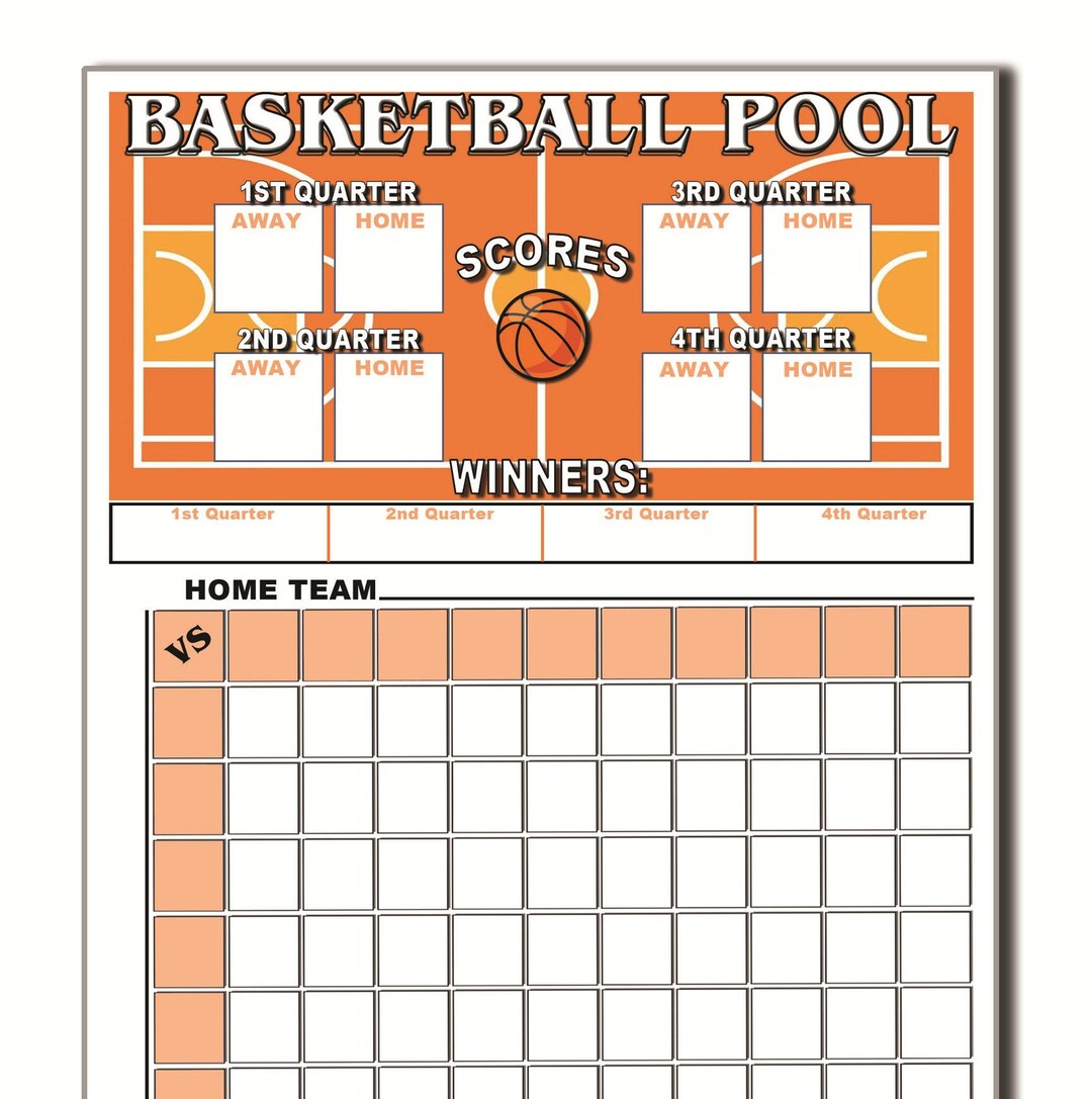 Reusable Basketball Championship NBA March Madness Squares Box Block ...