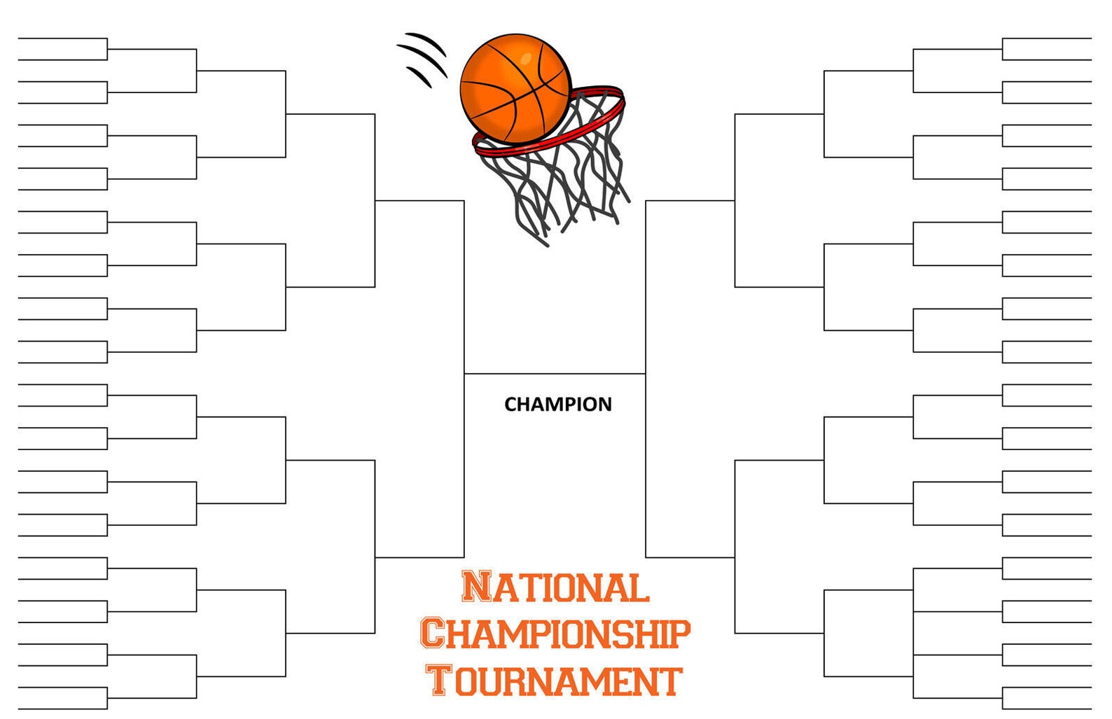 Large Laminated March Madness NCAA National Tournament Reusable ...