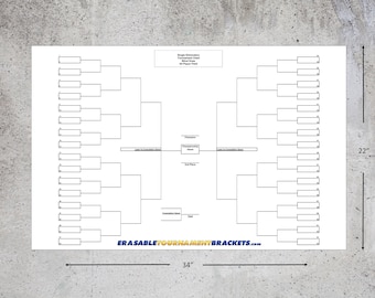 Erasable Tournament Bracket 8 Player/team Single Elimination Blind Draw ...