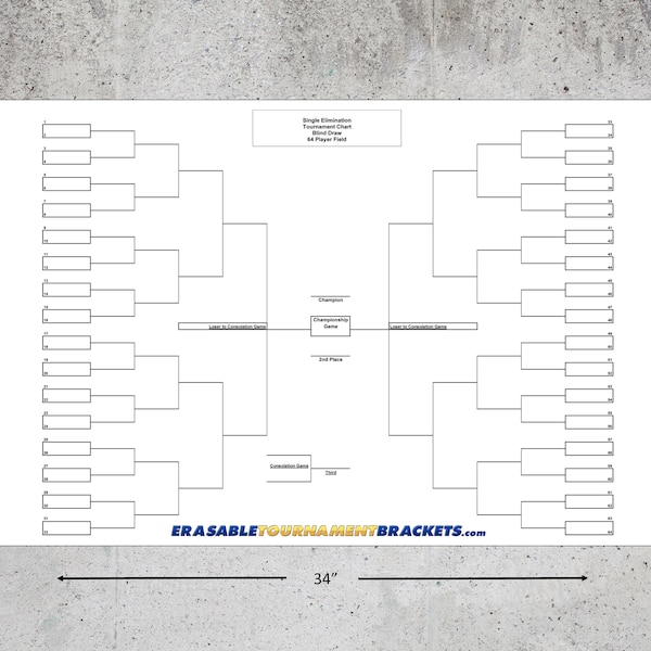 64 Team Bracket - Etsy