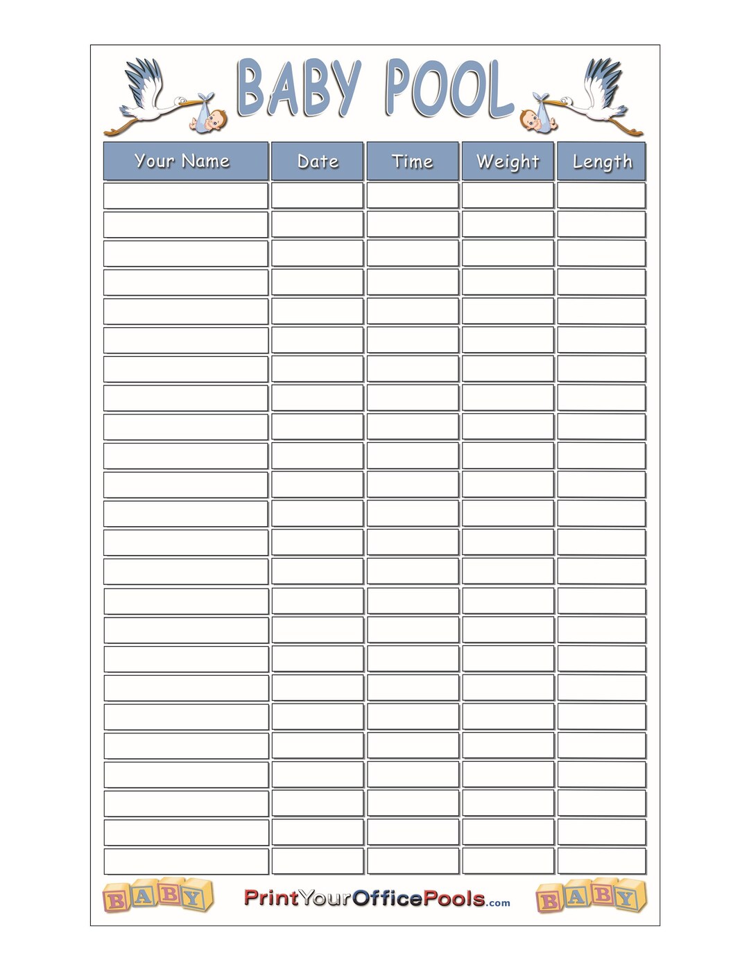 Erasable Baby Birth Guess Game Pregnancy Due Date Baby Shower Party ...