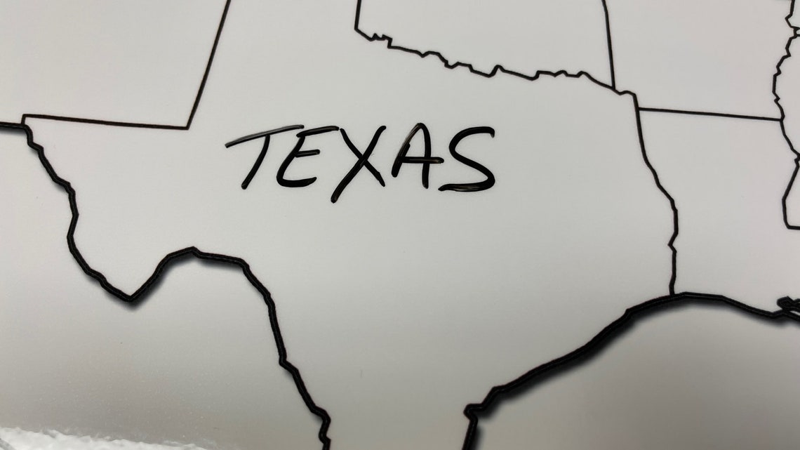 Blank 50 United States Outline Map Poster Laminated | Blank Wall Map ...