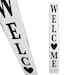Custom Vertical Welcome Sign With Weathered Rustic Finish - Perfect ...