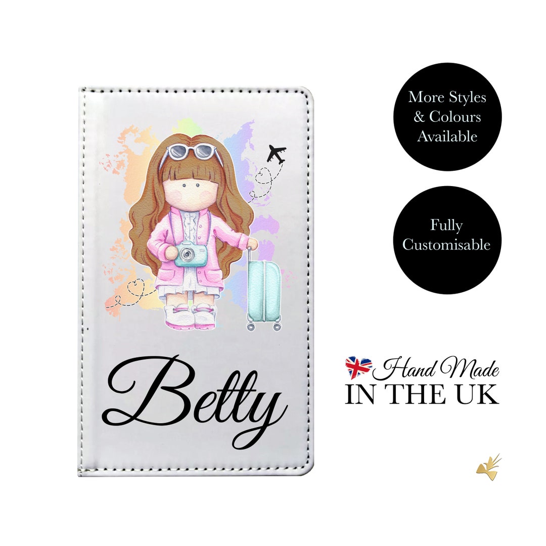 Cute Personalised Passport Cover for Kids, Kids Passport Holder ...