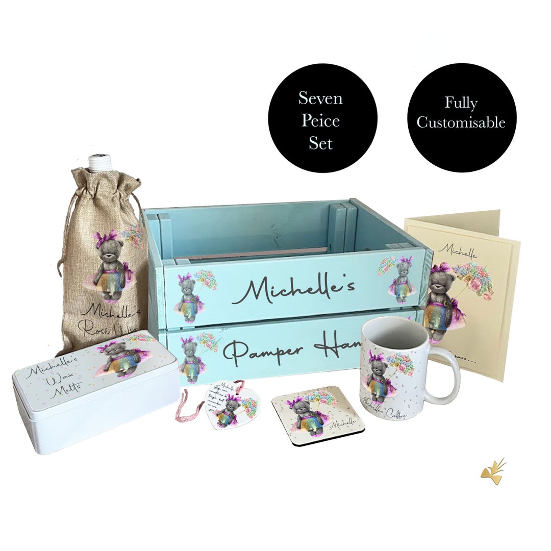 Personalised Pamper Box for Her Including Wooden Gift Box and ...