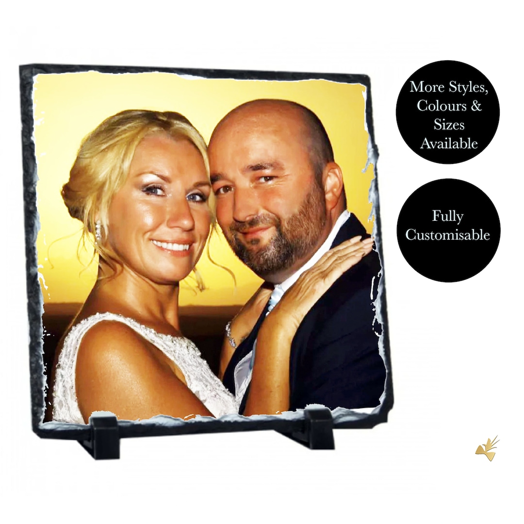 Custom Photo Slate, Personalised Photo Gift, Custom Wedding Gift ...