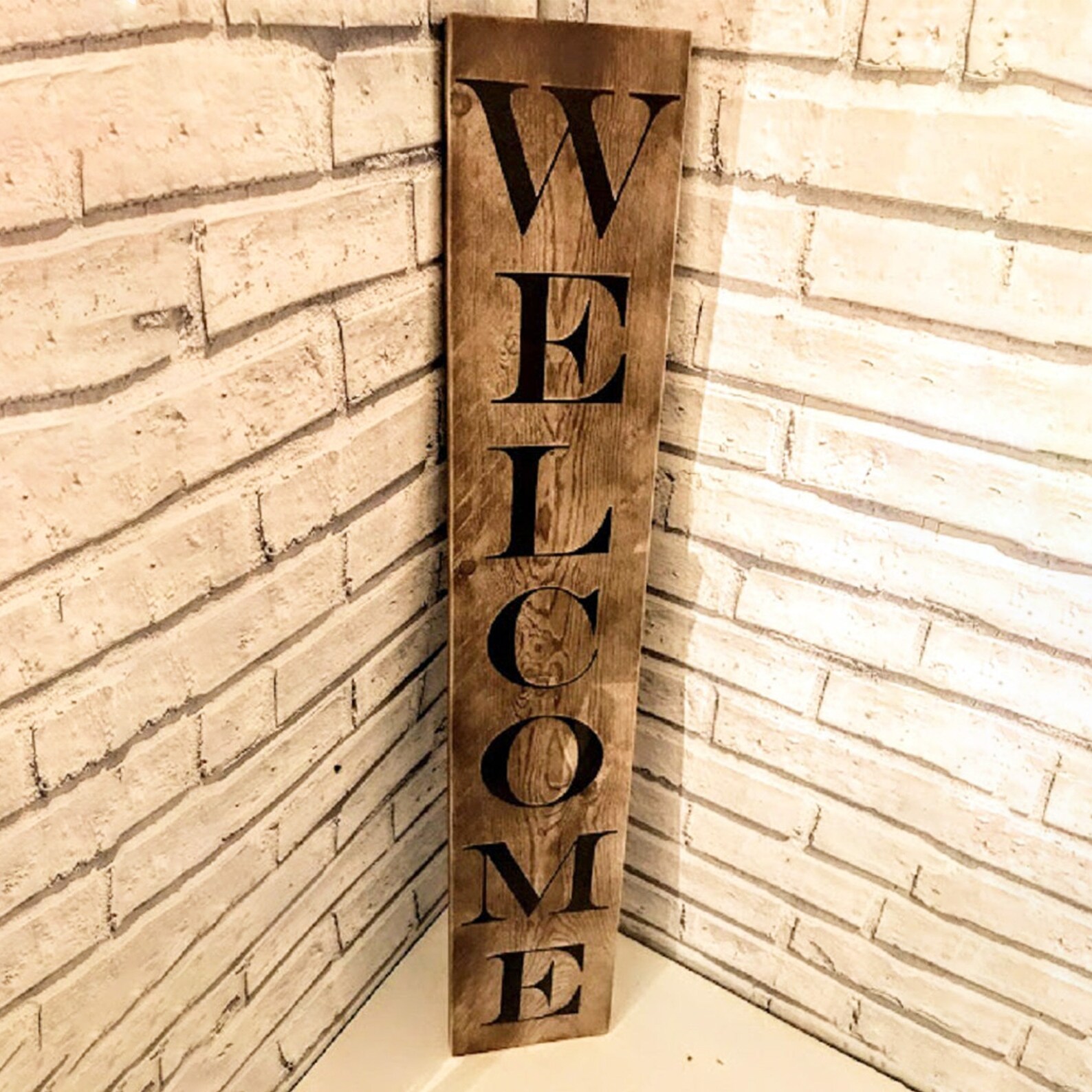 Custom Front Porch Welcome Sign, Vertical Welcome Sign, Outdoor Welcome ...