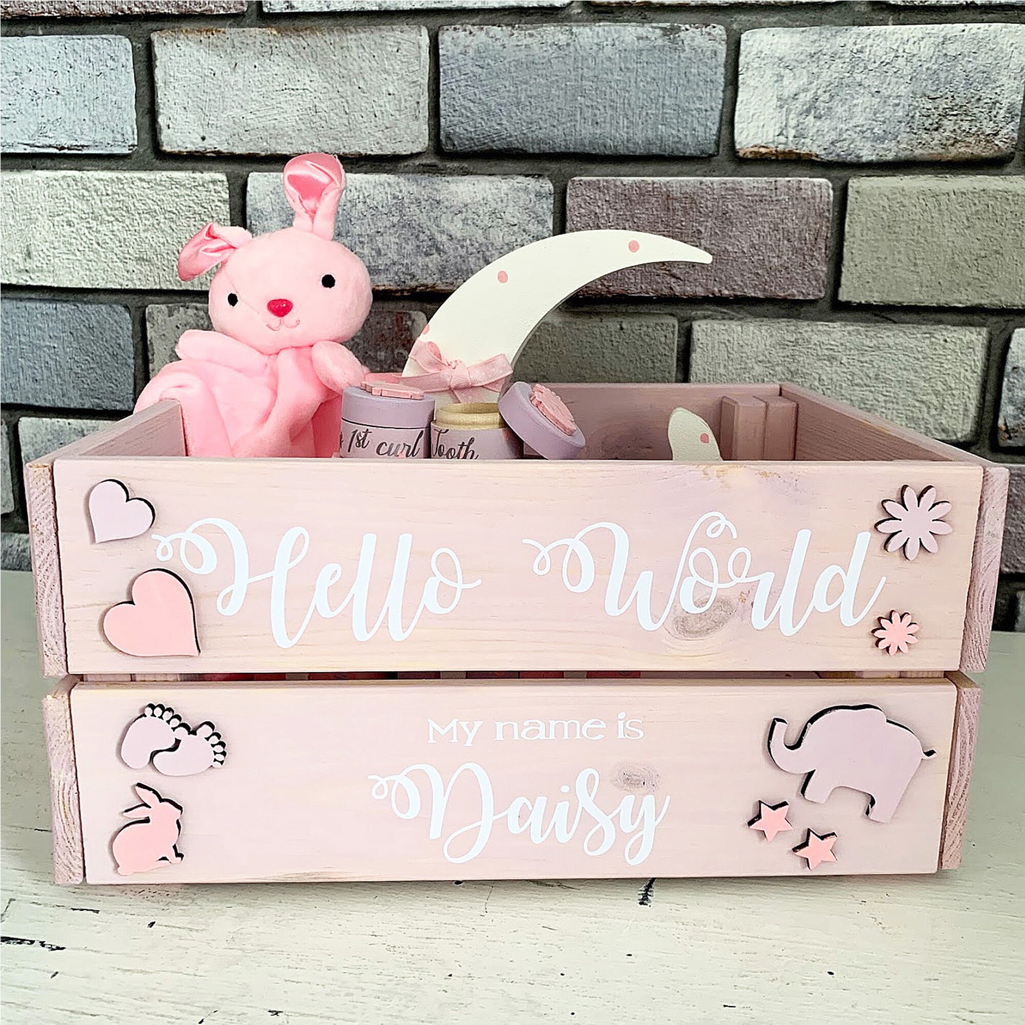 Personalised Wood Baby Memory Box Baby Memory Box - Etsy UK