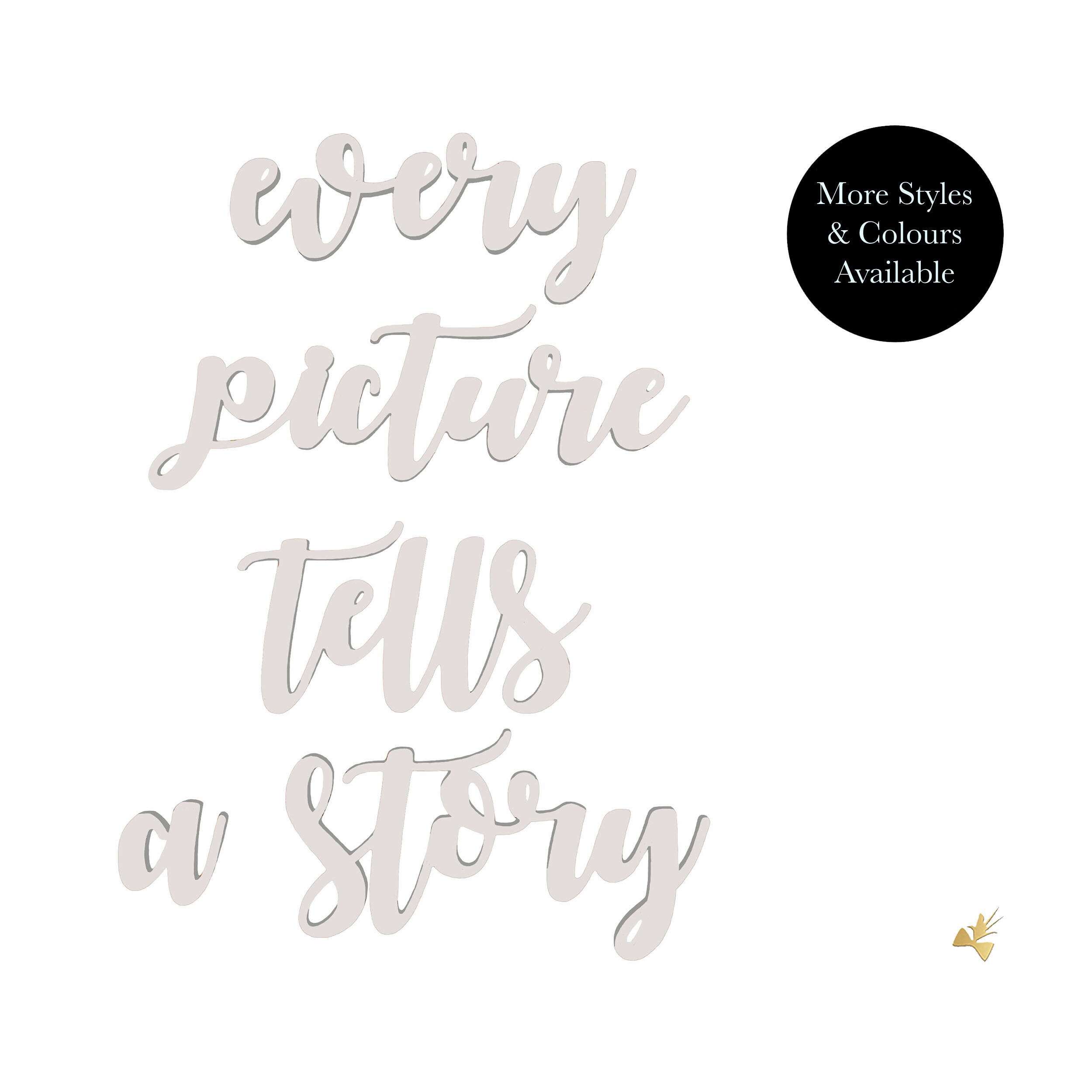 Every Picture Tells a Story Wooden Words Gallery Wall Sign - Etsy UK