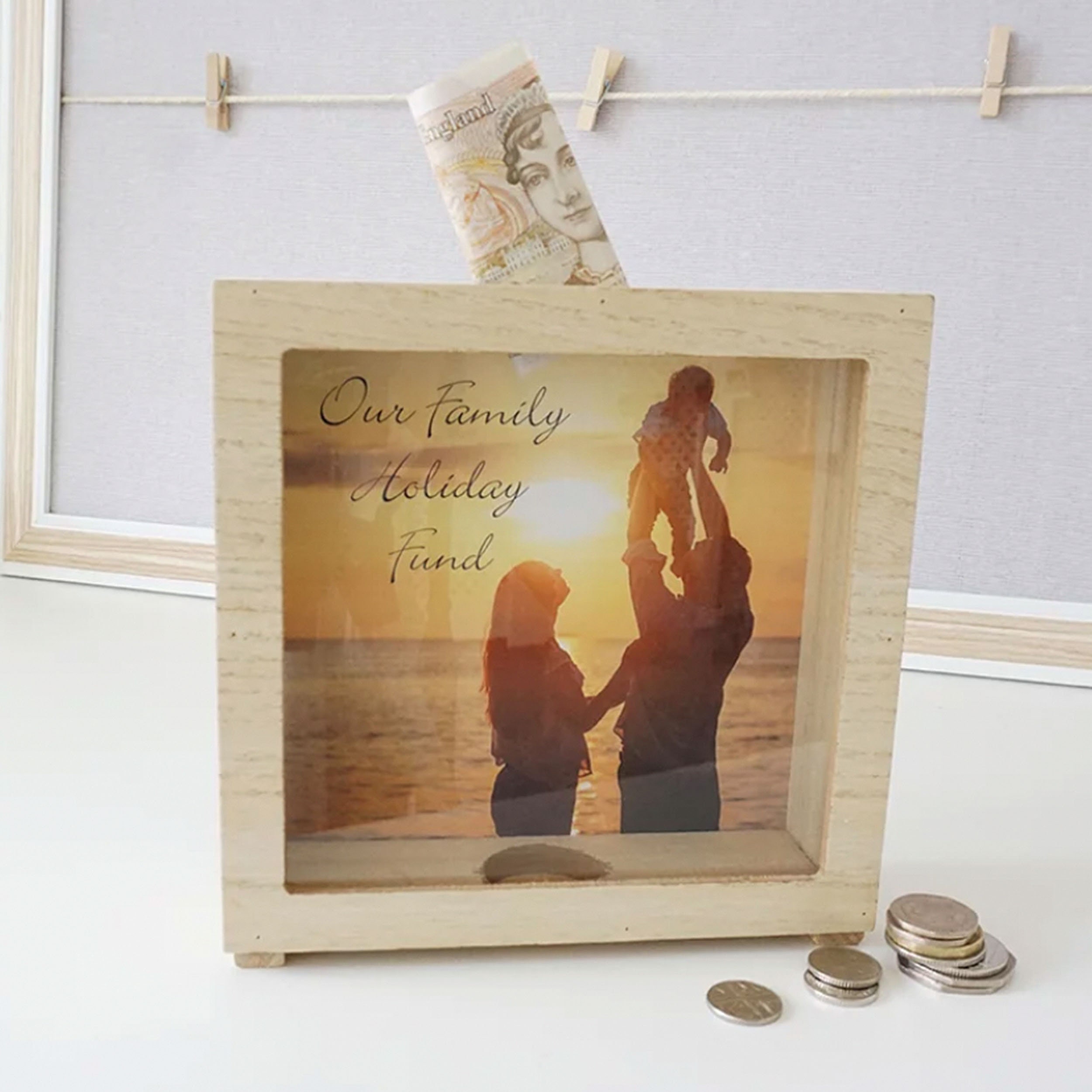Personalised Money Box Frame Custom Photo Money Boxes | Etsy UK