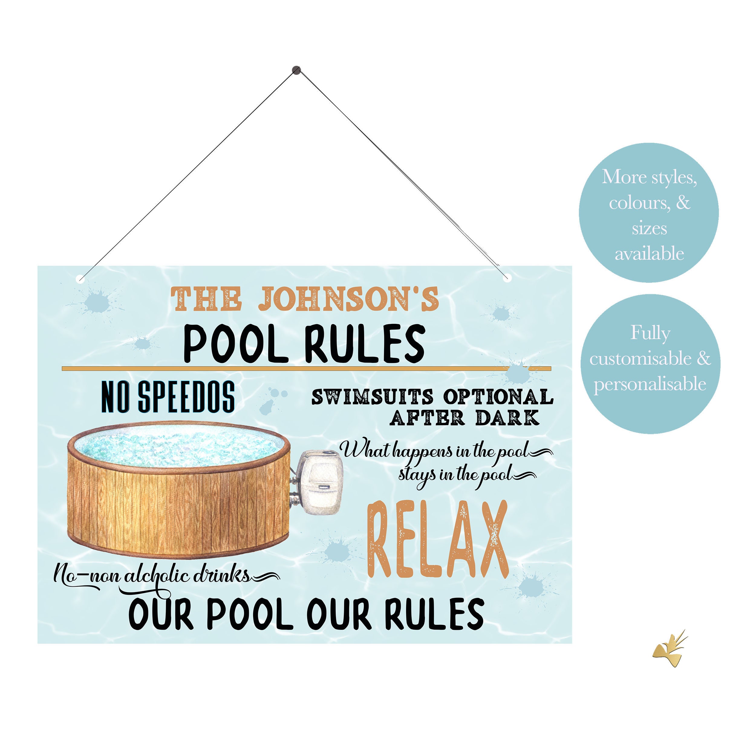 Custom Hot Tub Sign Hot Tub Rules Sign Personalised Hot Tub | Etsy UK