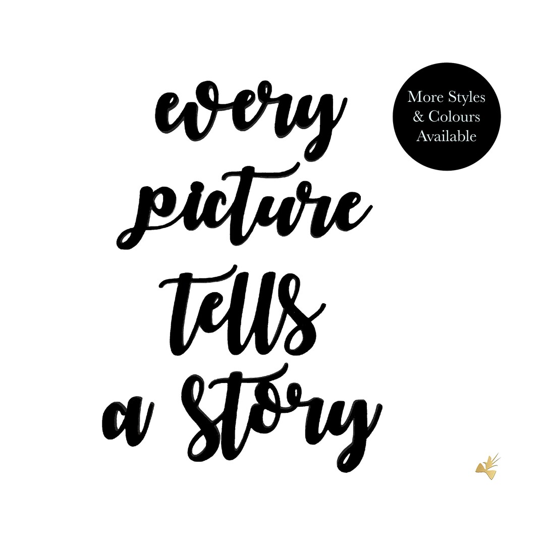 Every Picture Tells a Story Wooden Words Gallery Wall Sign - Etsy UK