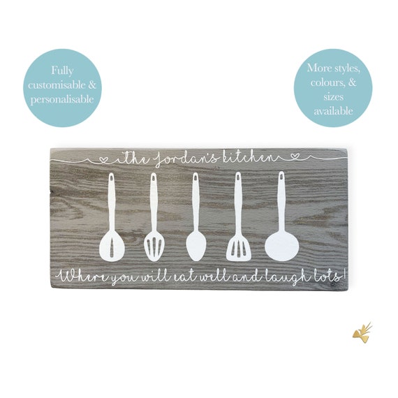 Custom Kitchen Sign Personalised Kitchen Wall Art Custom - Etsy UK