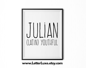 Julian name | Etsy