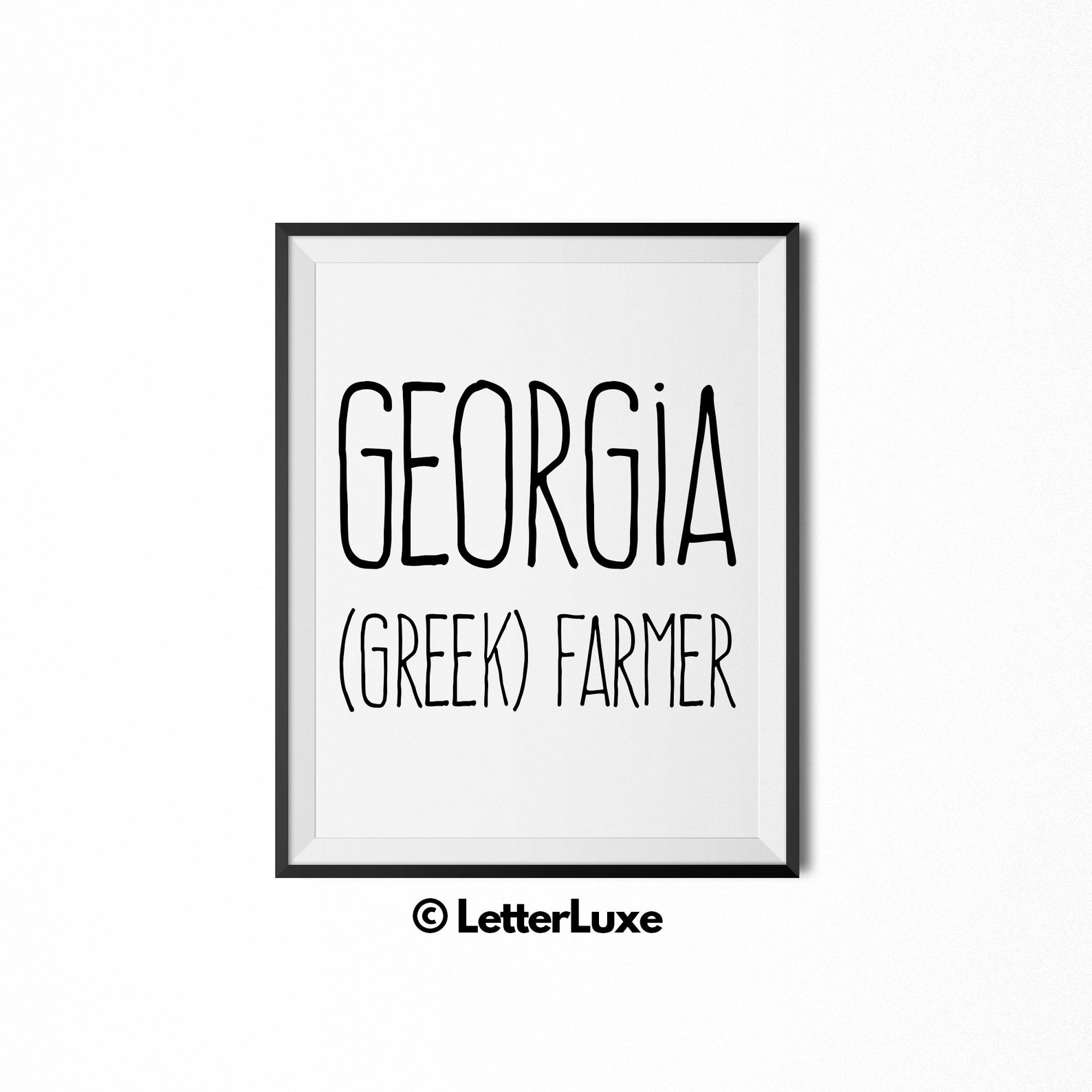 Georgia Name Meaning Art Georgia Printable Adoption Gift | Etsy