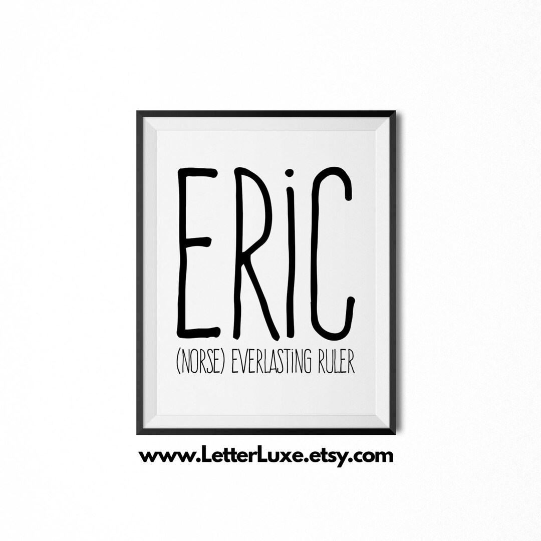Eric Printable Kids Gift, Eric Gift, Name Meaning Art, Baby Shower Gift ...