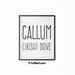 Callum Name Meaning Art, Cal Printable Baby Shower Gift, Nursery ...