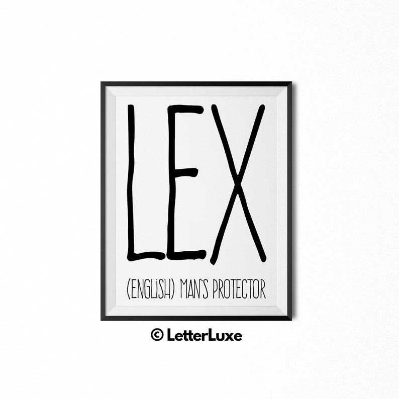 Lex Printable Kids Gift, Lex Gift, Name Meaning Art, Personalized Baby ...
