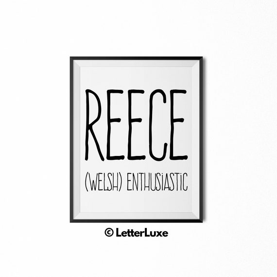 Reece Printable Kids Gift Reece Name Meaning Art | Etsy