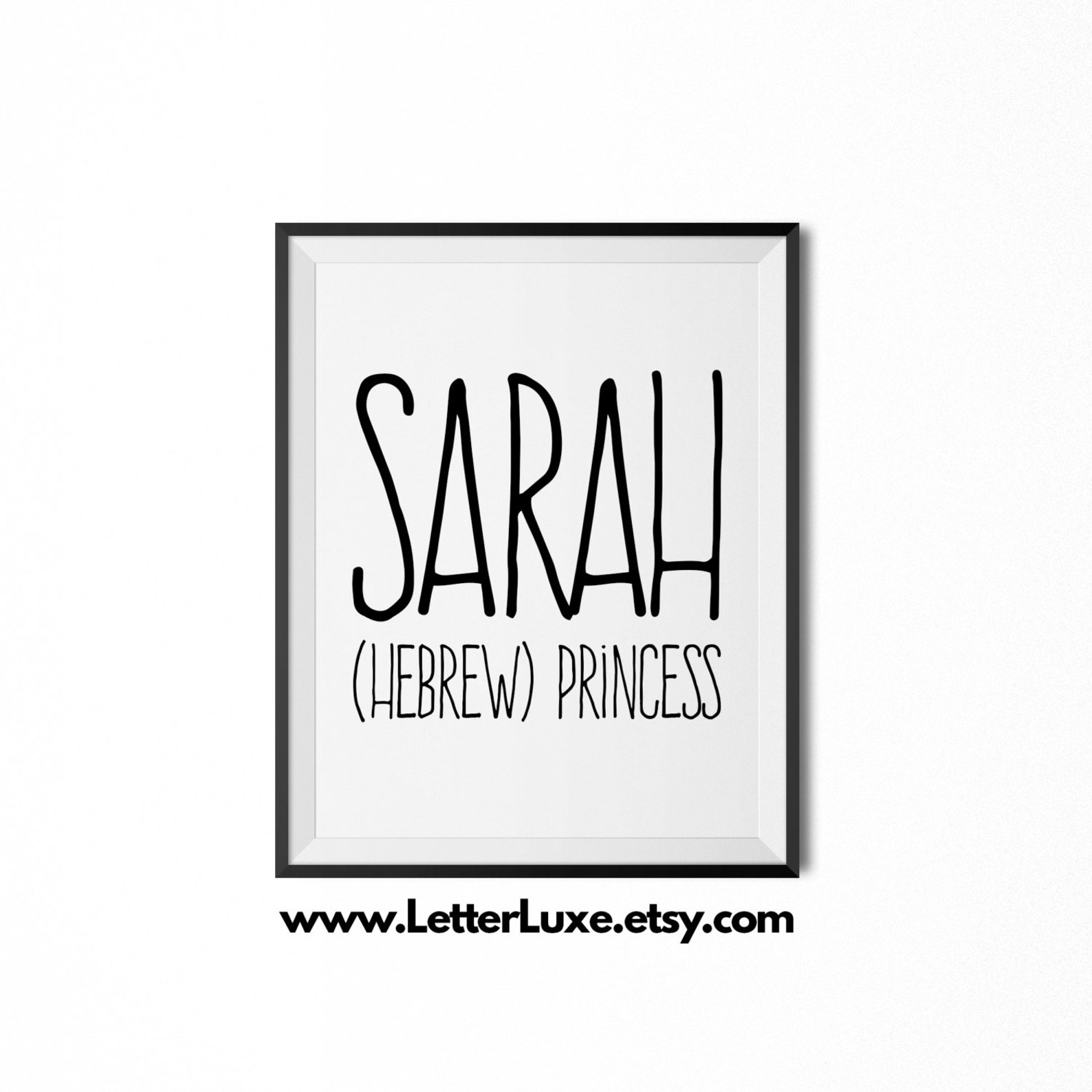 Sarah Name Meaning Art, Sarah Gift, Printable Birthday Party Gift ...