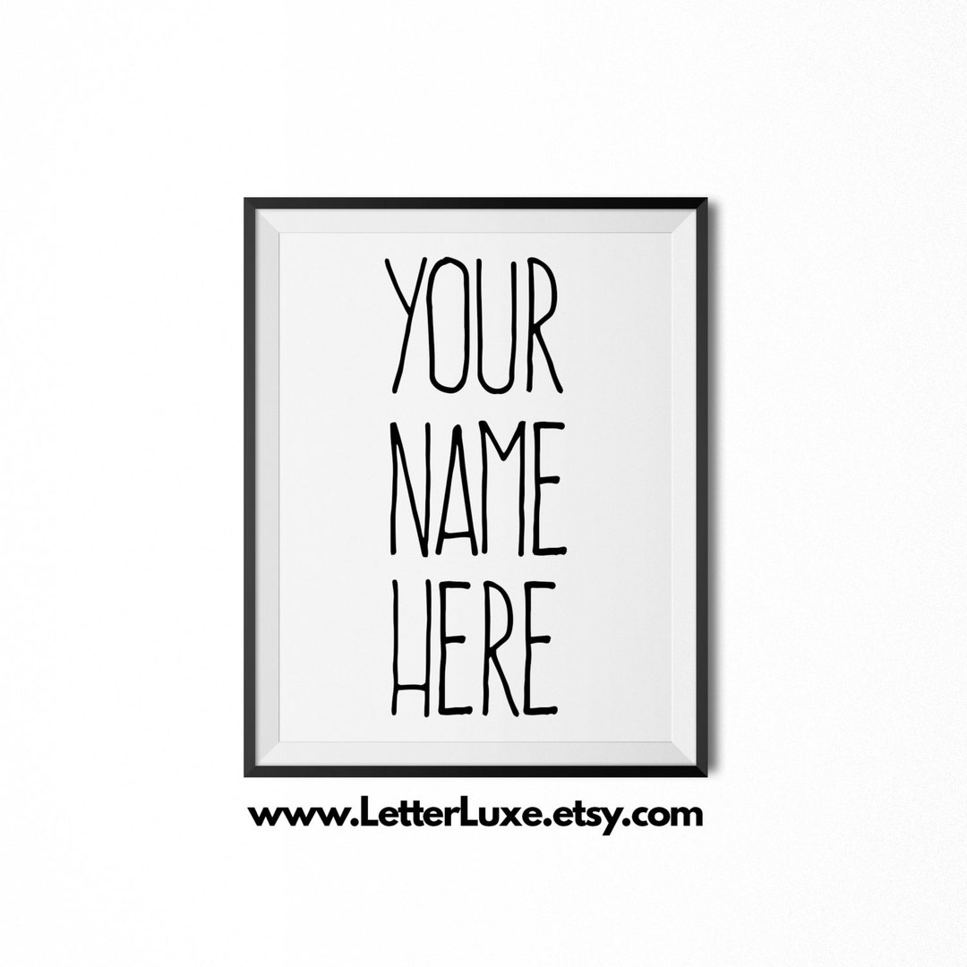 Printable Kids Gift, Custom Baby Name Nursery Art, New Baby Gift ...