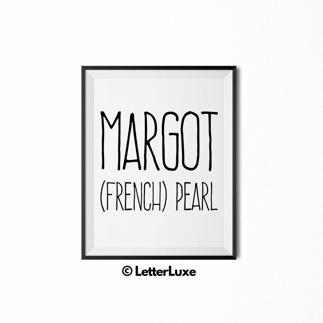 Margot Name Meaning Art, Margot Printable Baby Shower Gift, Nursery ...