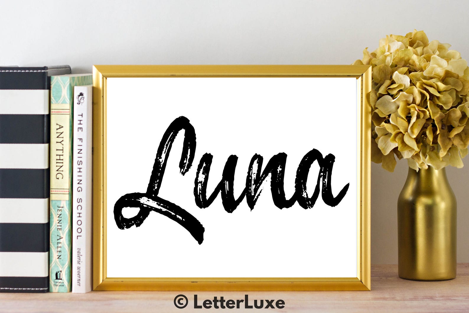 Luna Name Art Printable Gallery Wall Living Room Printable | Etsy
