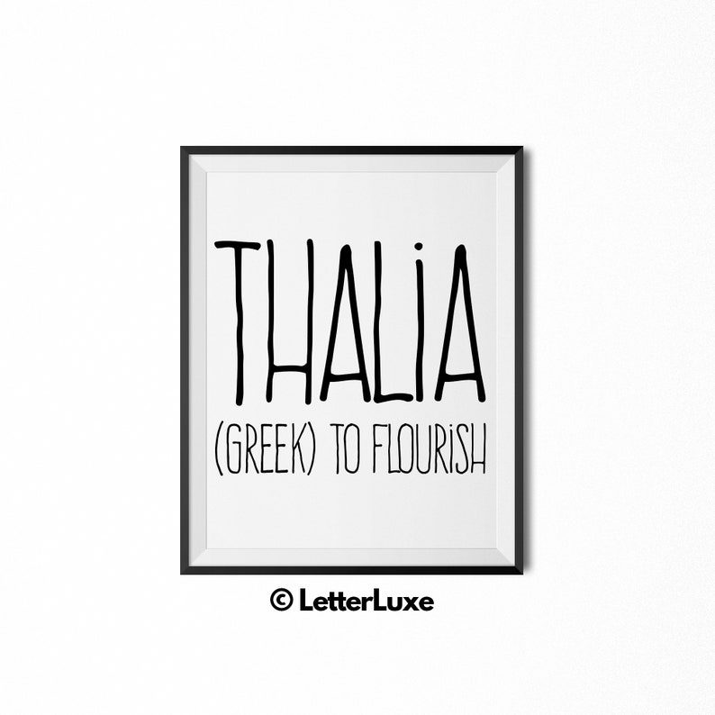 Thalia Name Meaning Art, Thalia Birthday Gift for Mom Sister Daughter ...