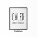 Caleb Name Meaning Art, Caleb Gift, Printable Baby Shower Gift, Nursery ...