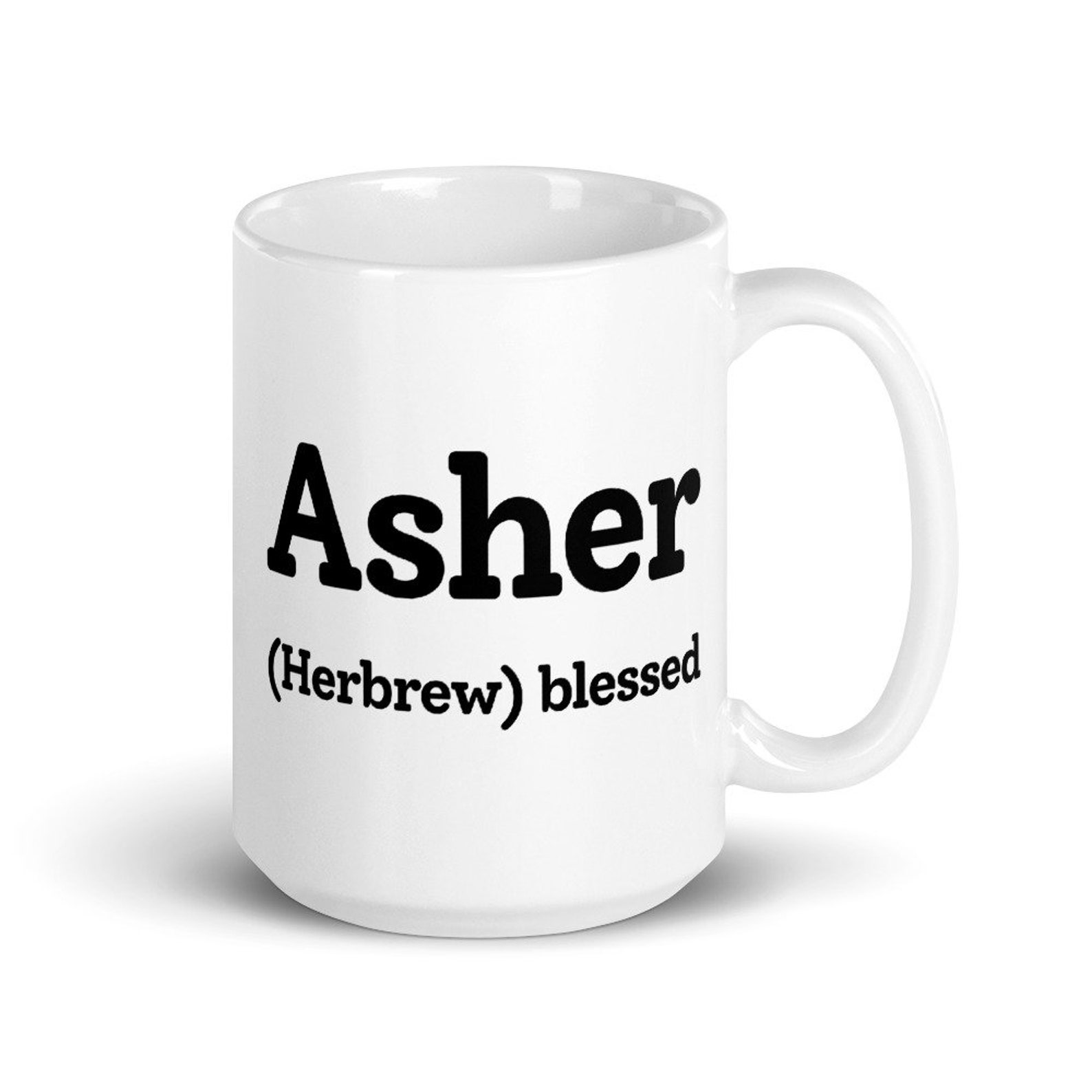 Asher Name Meaning Mug, Birthday Gift for Him, Son Dad Uncle Brother ...