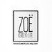 Zoë Name Meaning Art, Zoe Gift, Printable Baby Shower Gift, Nursery ...