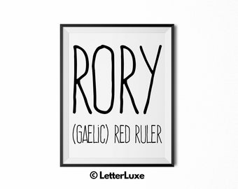 Rory Name Meaning - Etsy