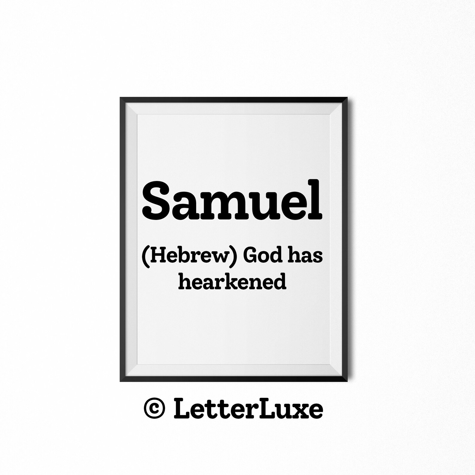 Samuel Name Meaning Sign Printable Baby Shower Gift | Etsy