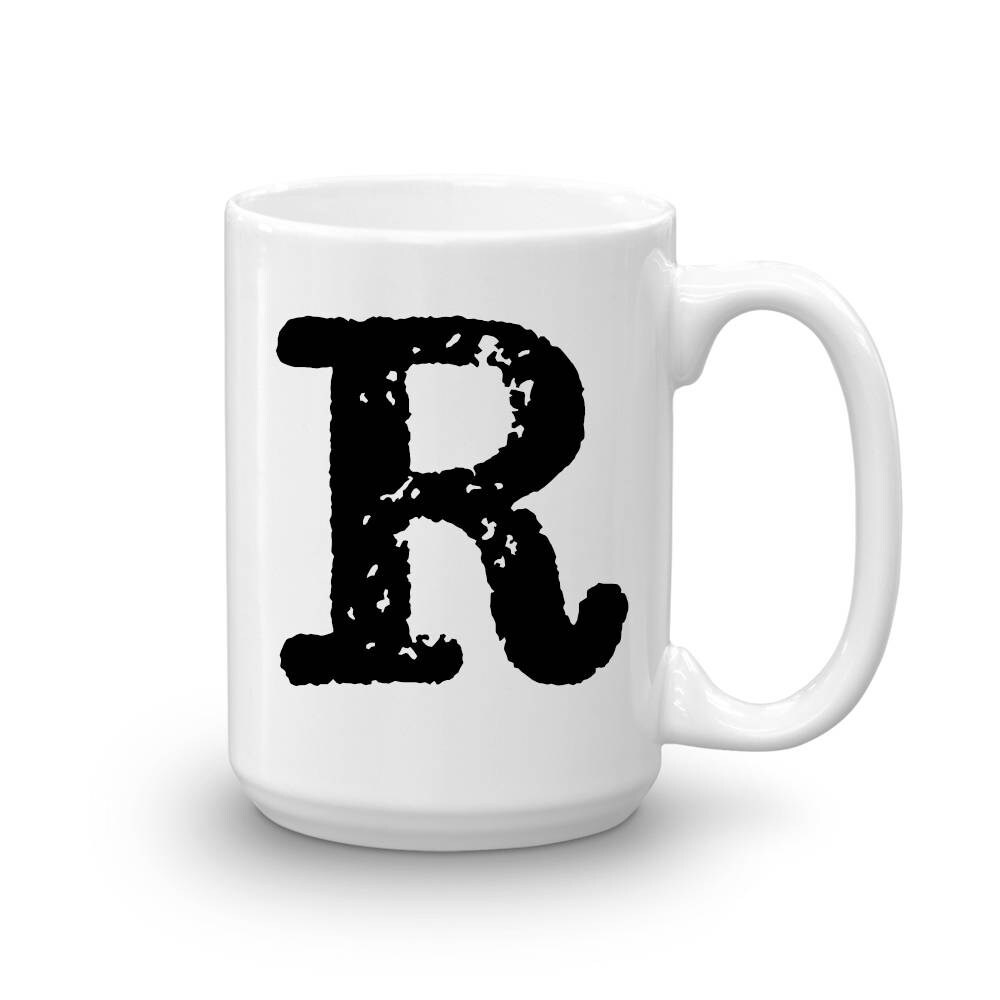 Initial Mug Letter R 15oz Ceramic Cup Boss Gift Mug - Etsy