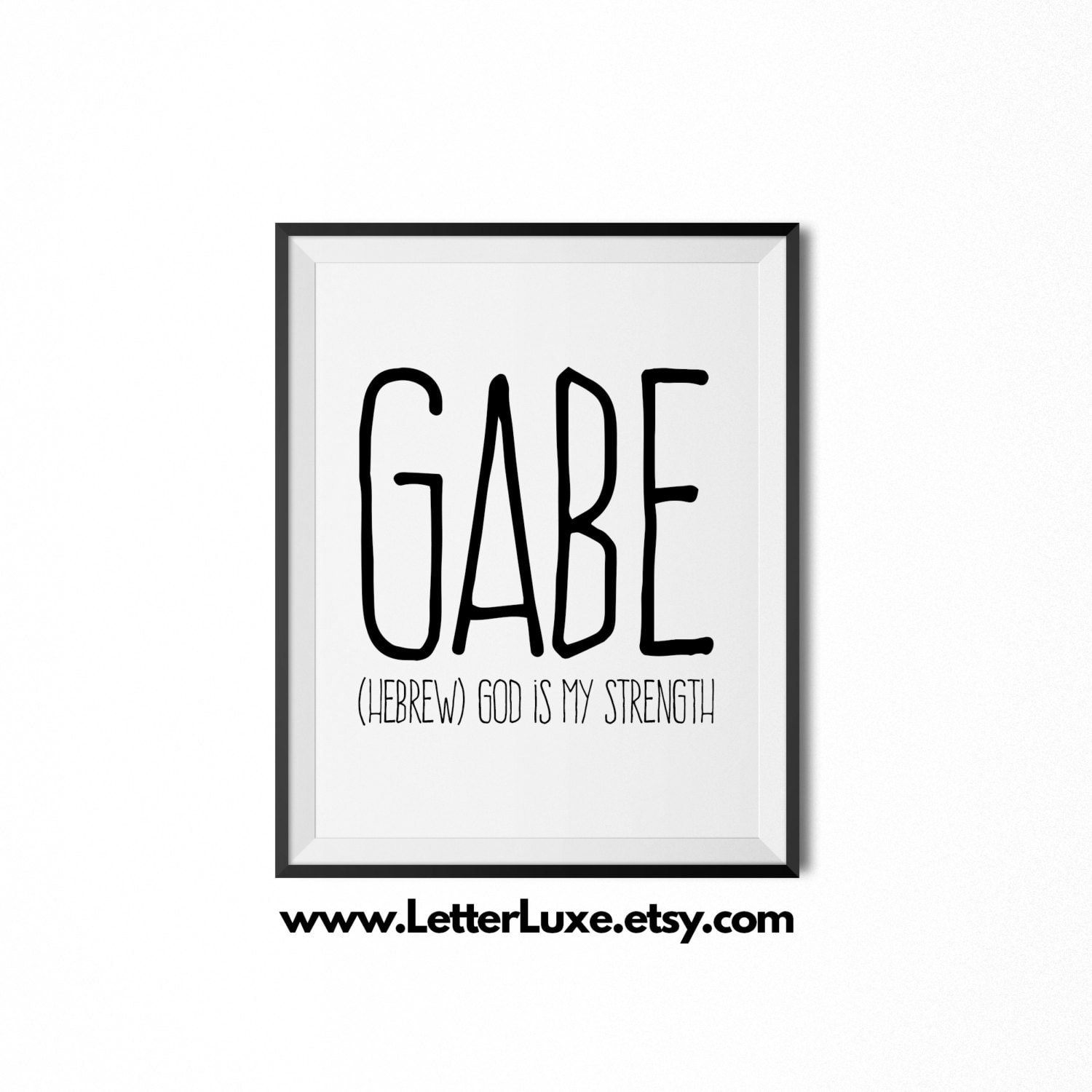 Gabe Printable Kids Gift, Gabe Gift, Name Meaning Art, Baby Shower Gift ...
