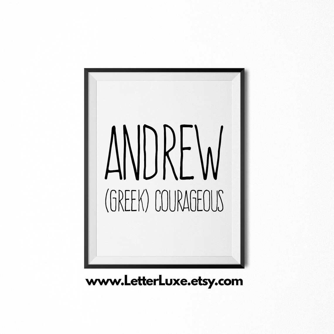 Andrew Name Meaning Art, Andrew Gift, Printable Baby Shower Gift ...