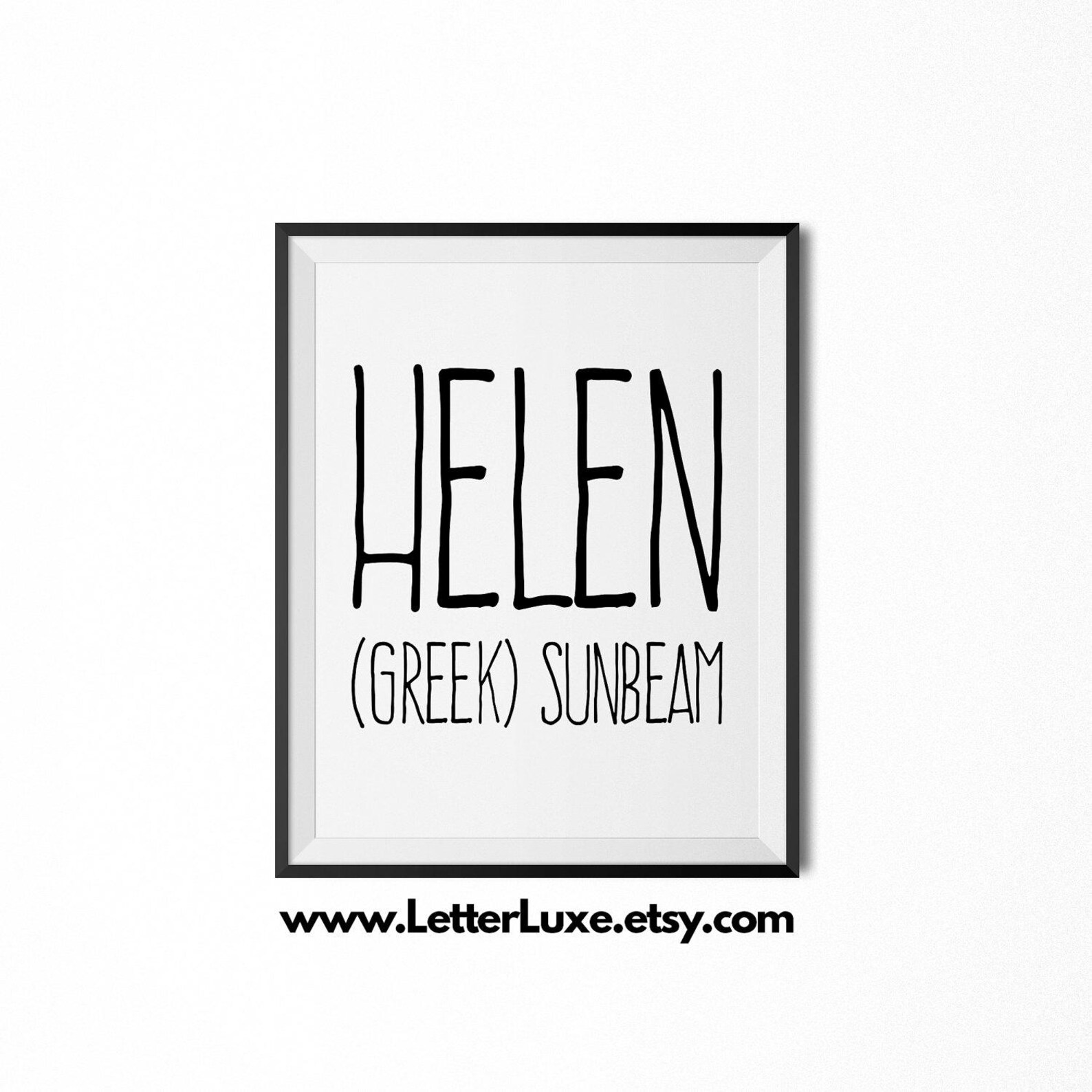 Helen Name Meaning Art, Helen Gift, Printable Baby Shower Gift, Nursery ...
