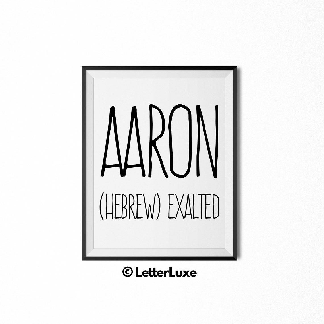 Aaron Printable Kids Gift, Aaron Gift, Name Meaning Art, Baby Shower ...