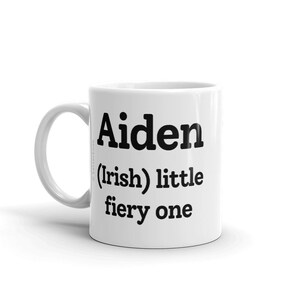 Aiden Name Meaning Mug, Birthday Gift for Him, Son Dad Uncle Brother ...