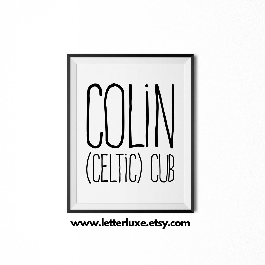 Colin Name Meaning Art, Colin Gift, Printable Baby Shower Gift, Nursery ...
