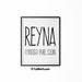 Reyna Name Meaning Art, Jewish Baby Name Decor, Printable Baby Shower ...