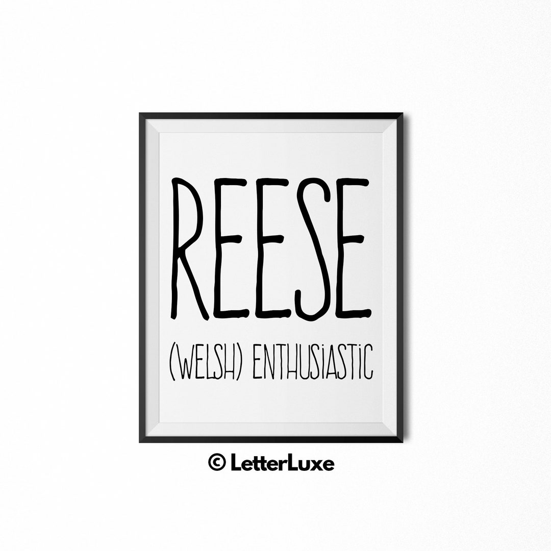 Nombre de Reese que significa arte regalo de Reese regalo de - Etsy España