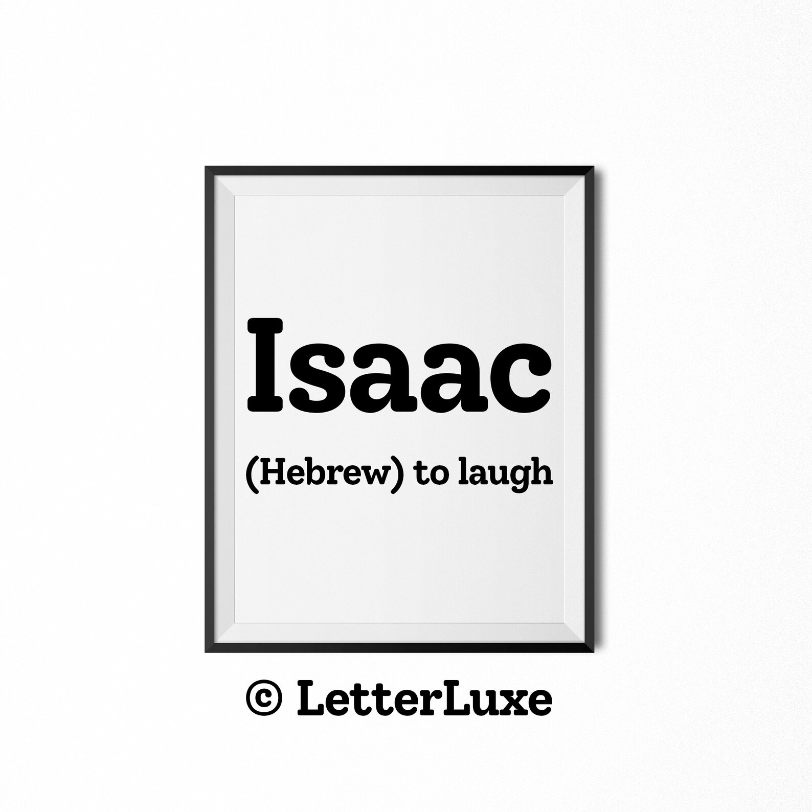 Isaac Name Meaning Sign, Isaac Gift, Printable Baby Shower Gift ...