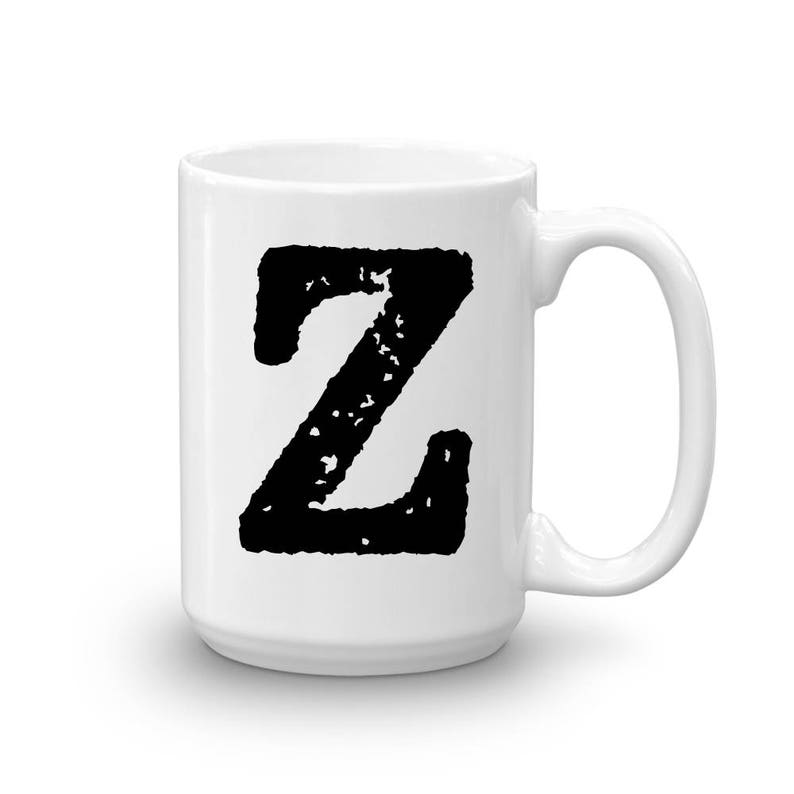 Initial Mug Letter Z 15oz Ceramic Cup Groomsman Gift Mug - Etsy