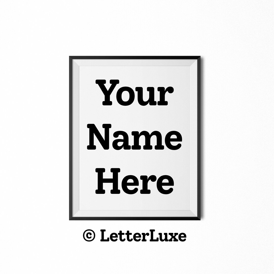 Custom Printable Name Sign, Personalized Nursery Art, New Baby Gift ...